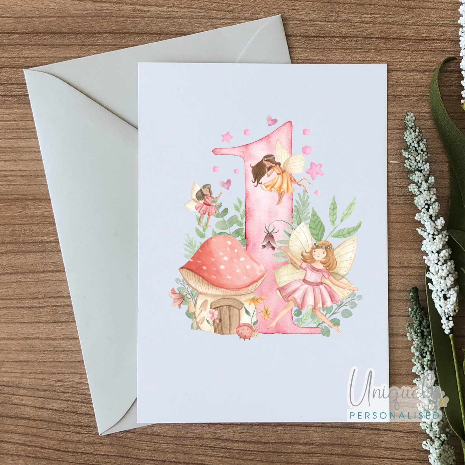 1st Birthday Girl Fairy Clipart, Pink Number One, Digital Download ...