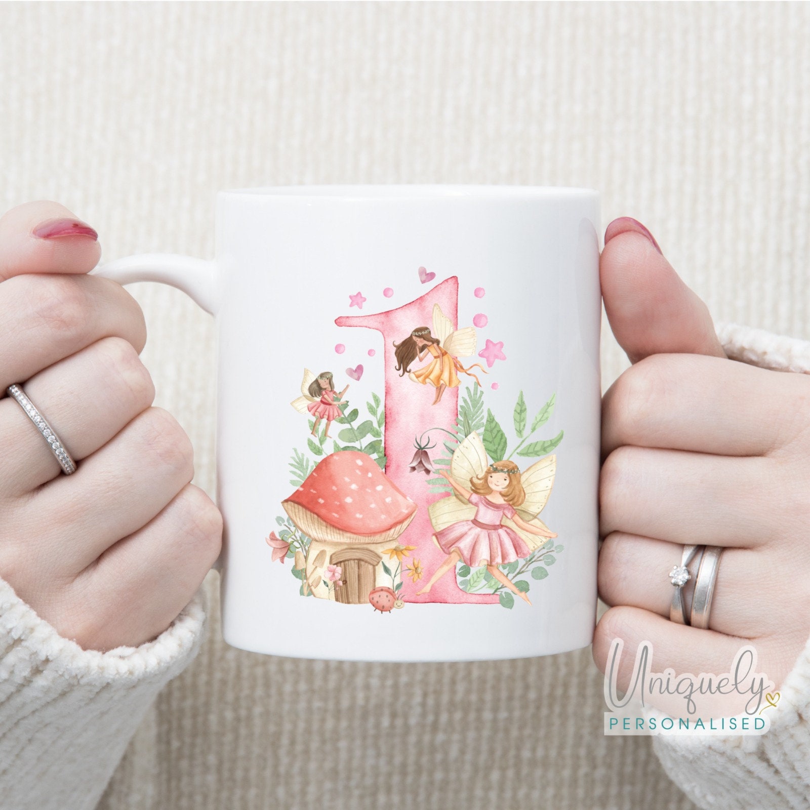 1st Birthday Girl Fairy Clipart, Pink Number One, Digital Download ...