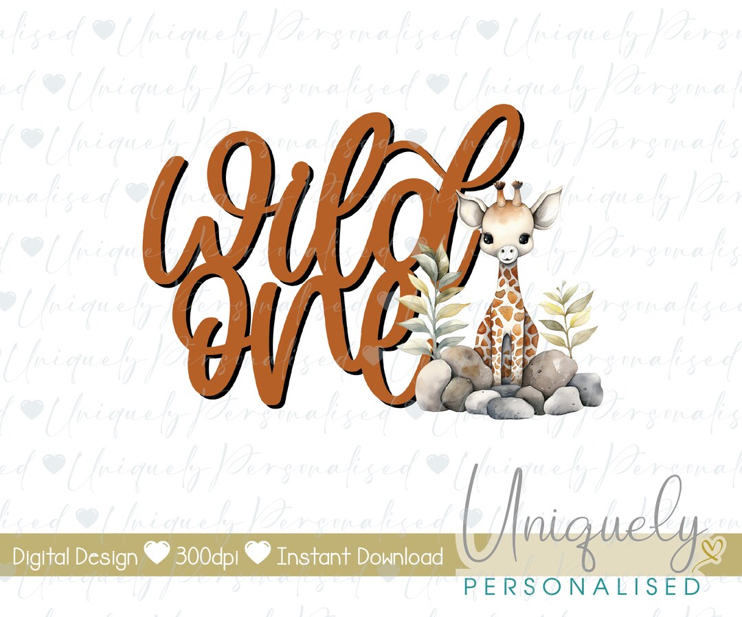 1st Birthday Wild One Clipart, Animal Number One, Digital Download ...