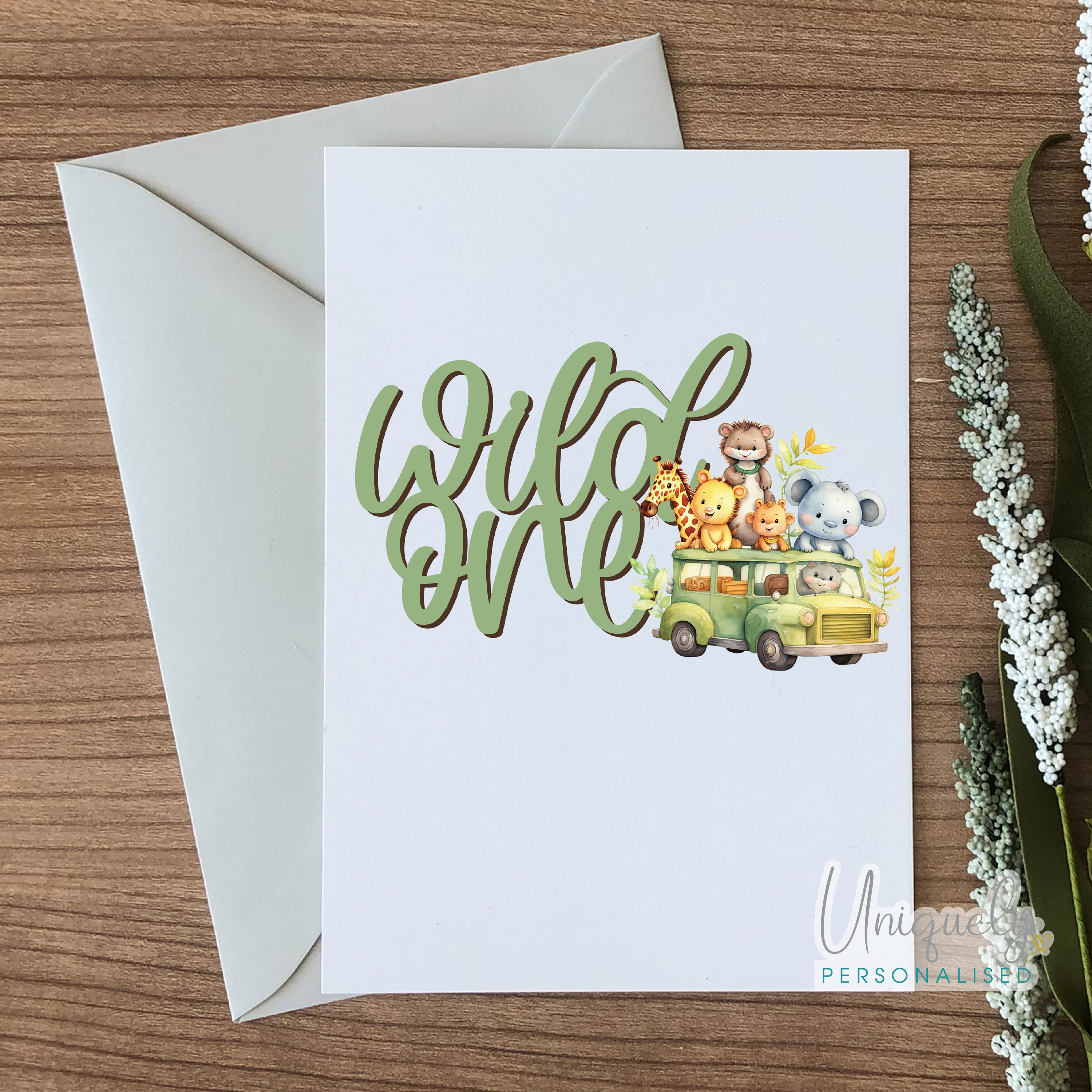 1st Birthday Wild One Clipart, Animal Number One, Digital Download ...