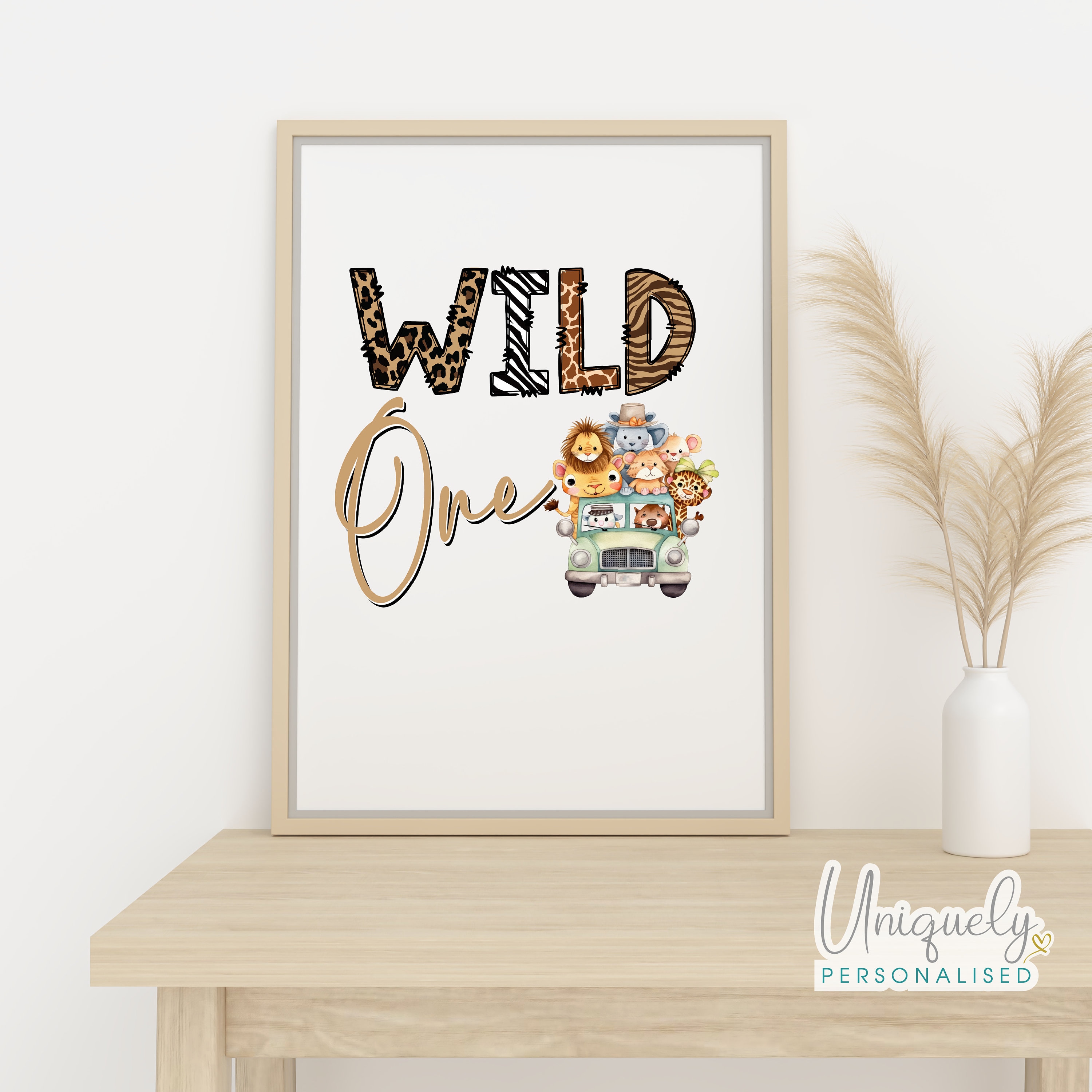 1st Birthday Wild One Clipart, Animal Number One, Digital Download ...