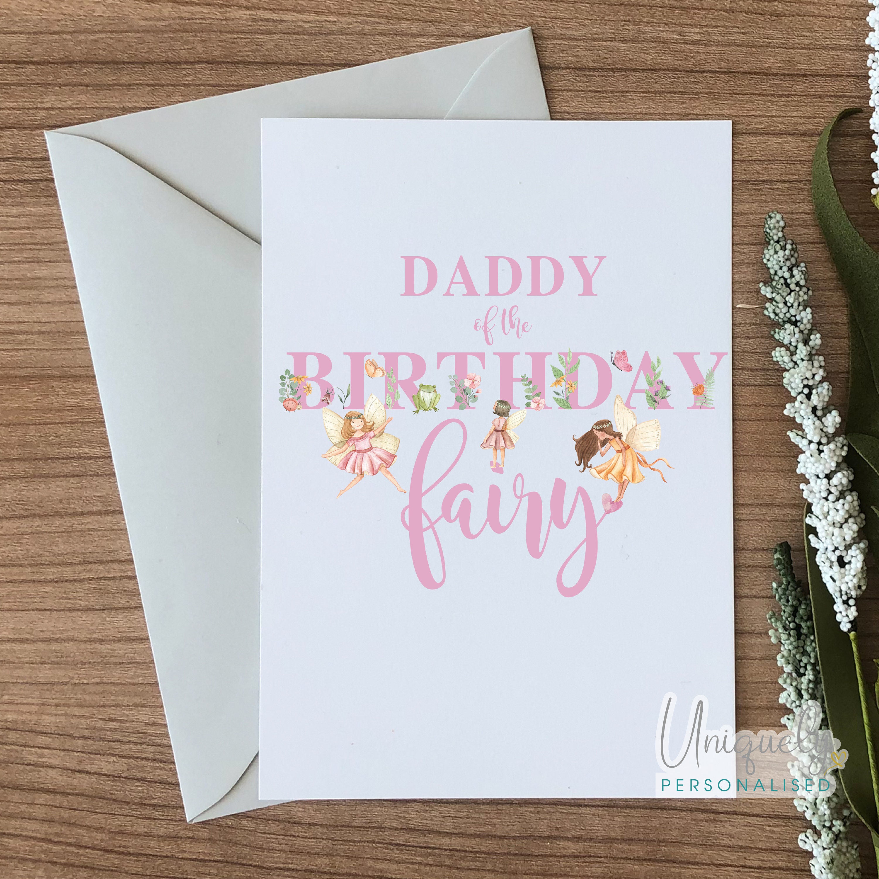 Birthday Fairy Daddy Clipart Pink Fairies Digital Download Transparent ...