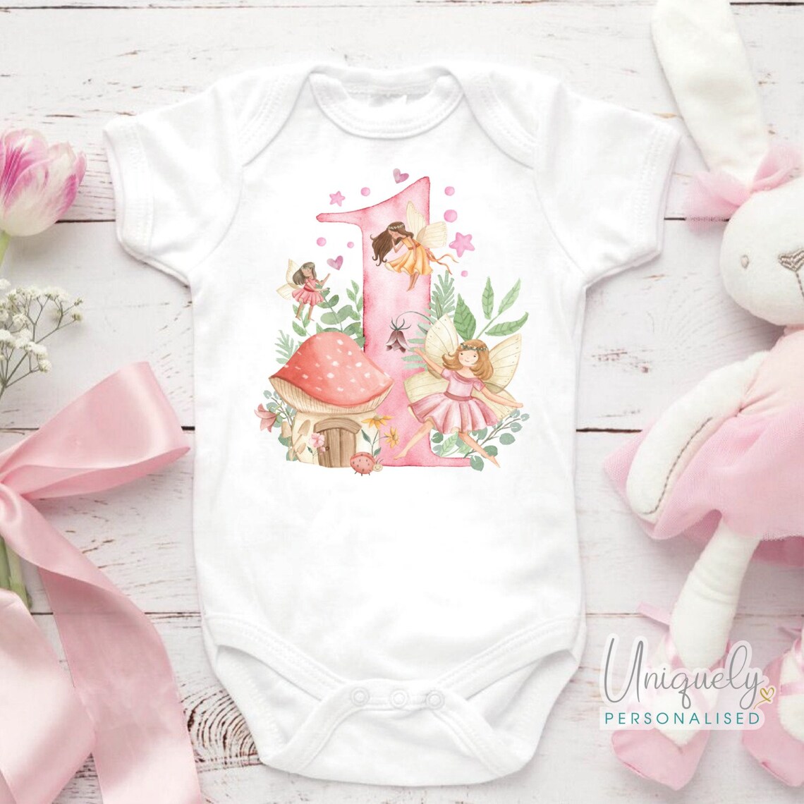 1st Birthday Girl Fairy Clipart, Pink Number One, Digital Download ...