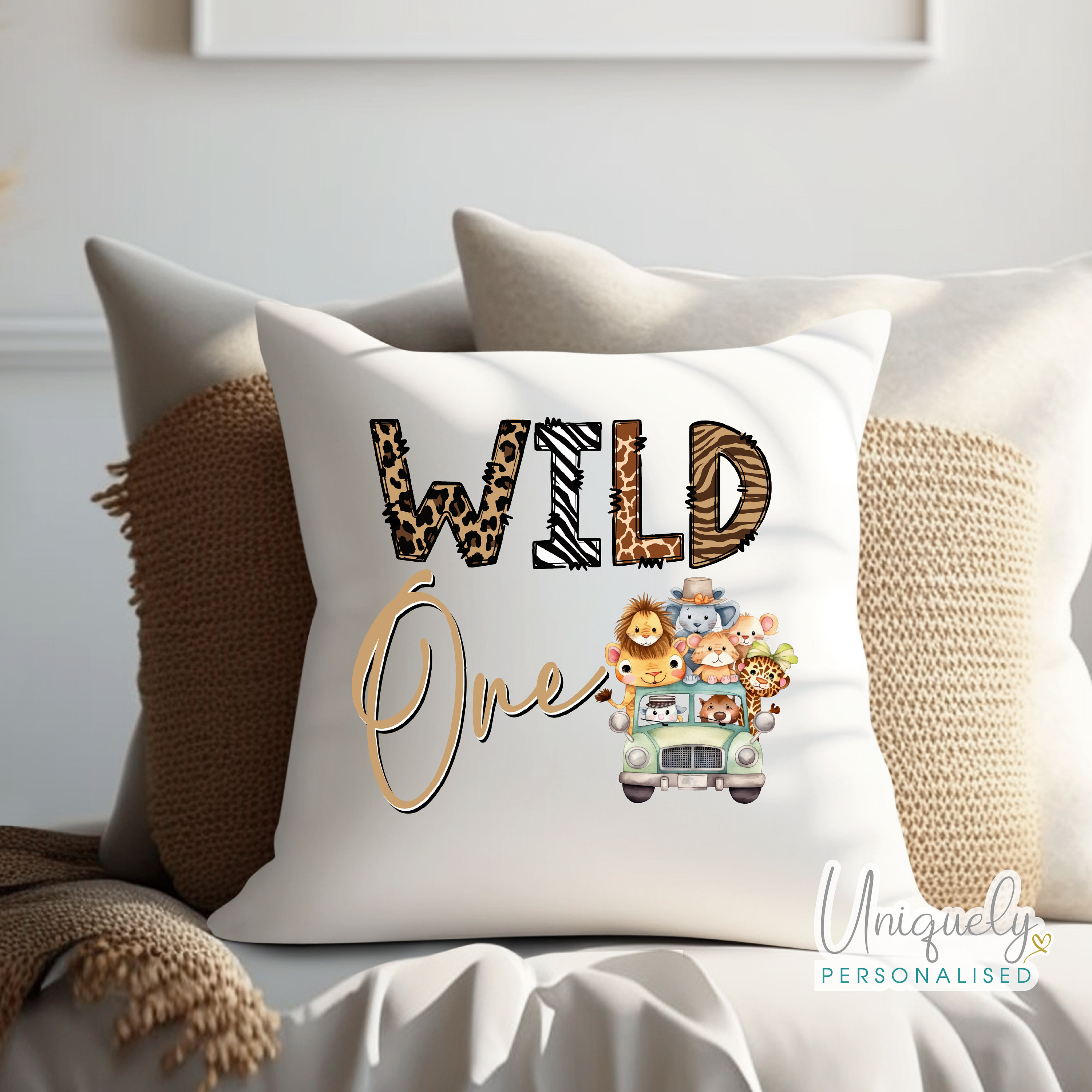 1st Birthday Wild One Clipart, Animal Number One, Digital Download ...