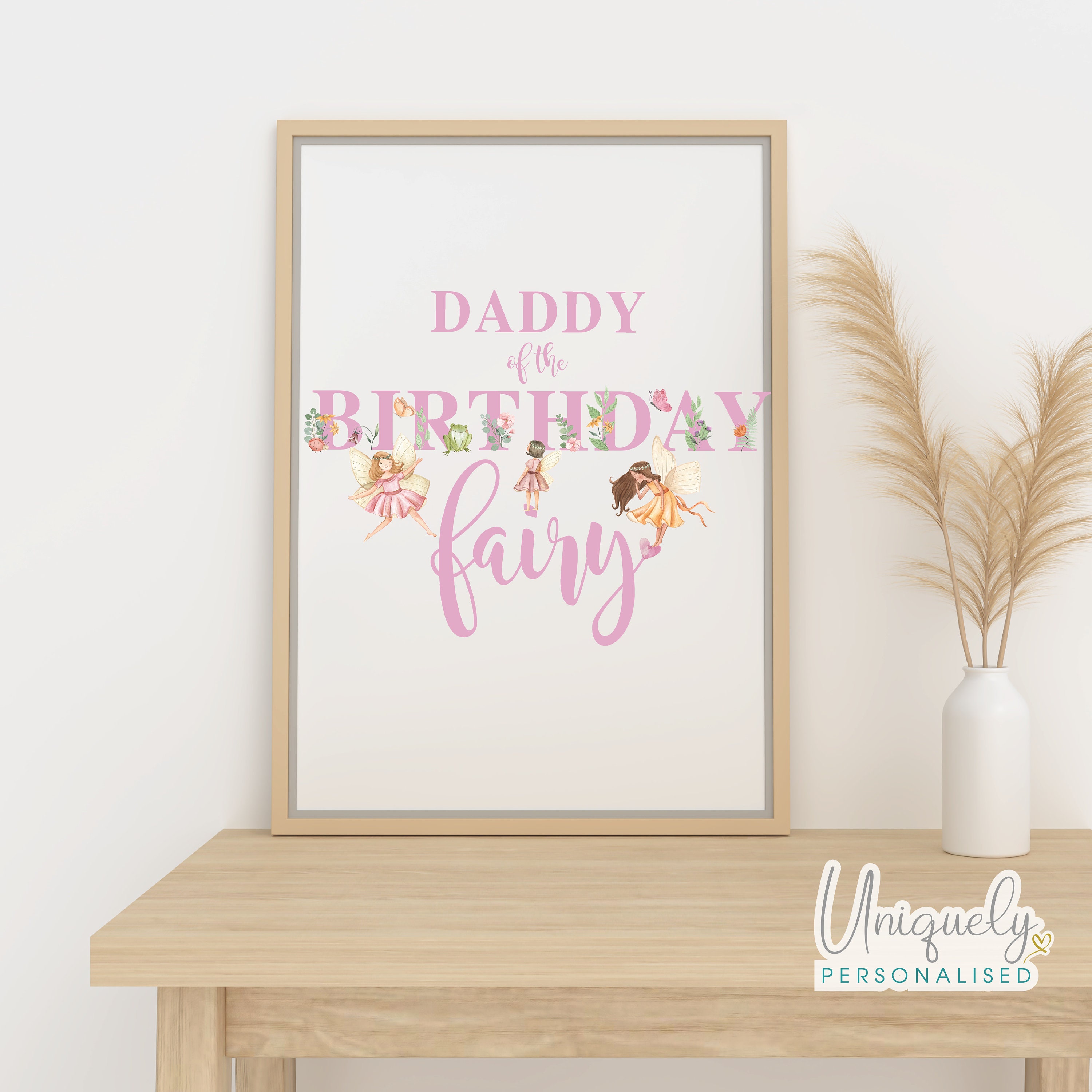 Birthday Fairy Daddy Clipart Pink Fairies Digital Download Transparent ...