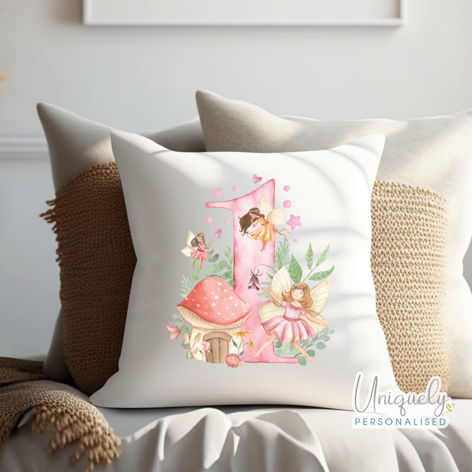 1st Birthday Girl Fairy Clipart, Pink Number One, Digital Download ...