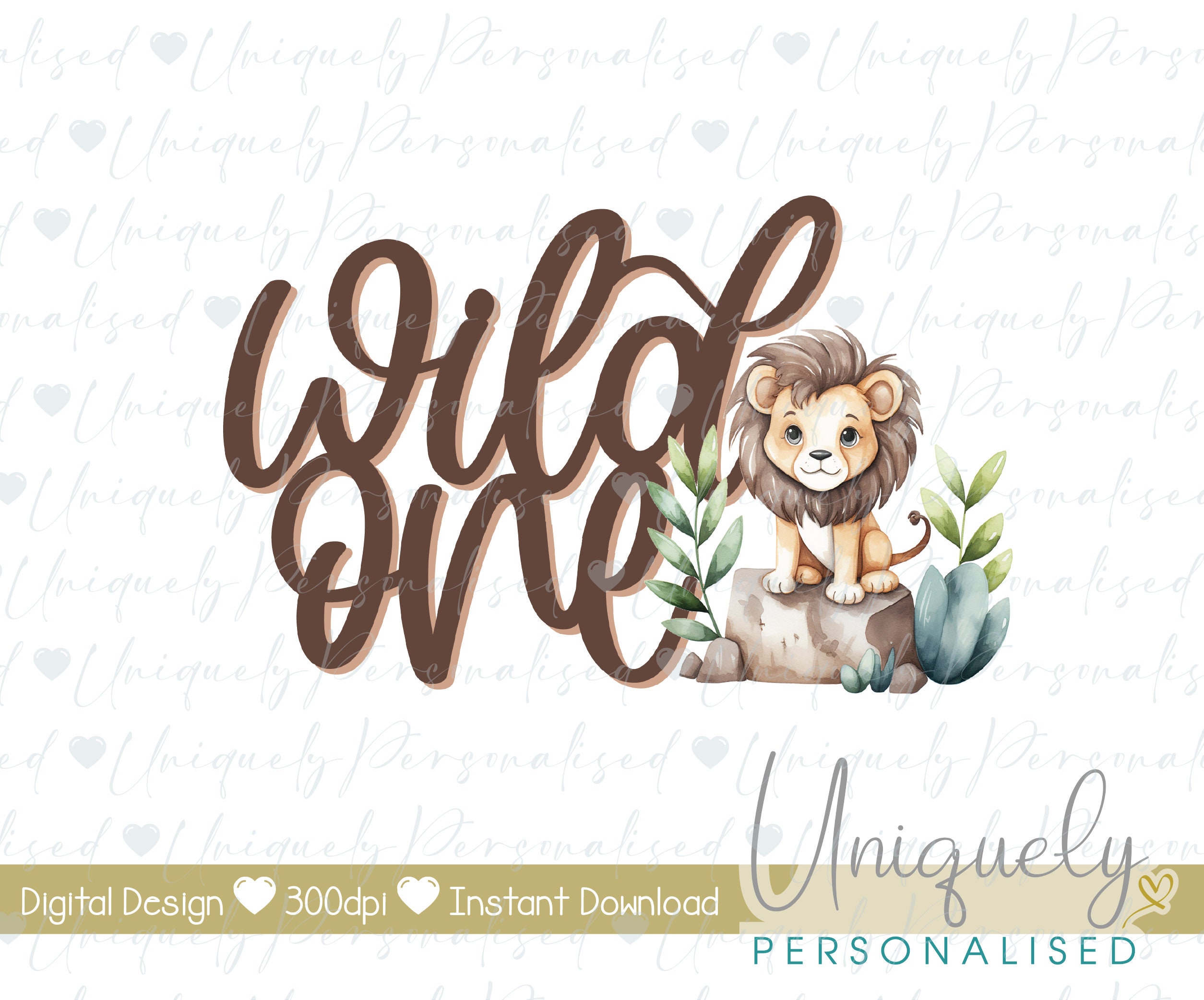 1st Birthday Wild One Clipart Animal Number One Digital - Etsy