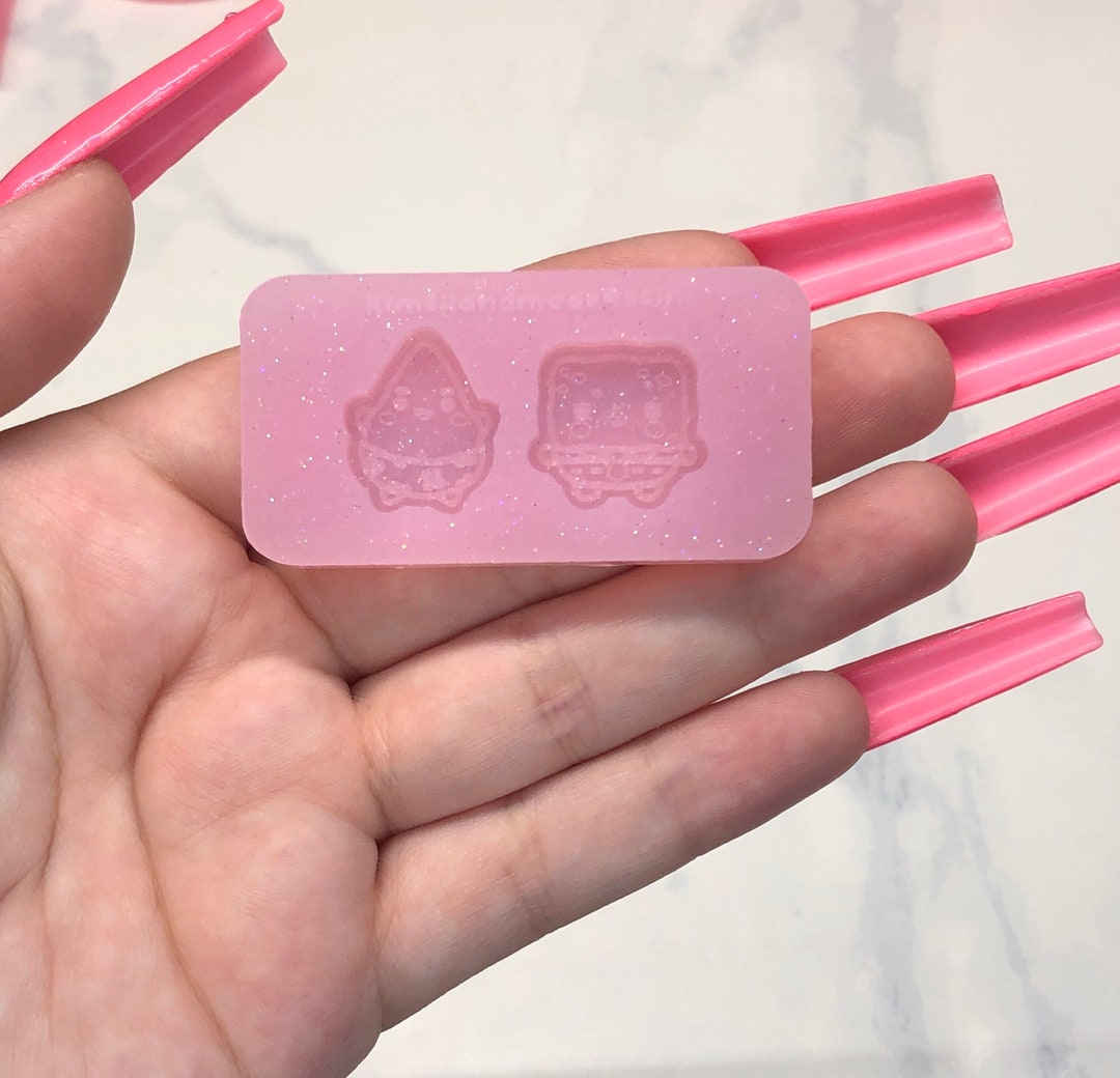 Spongebob and Patrick Earring Studs Mold kawaii Earrings Mold resin ...
