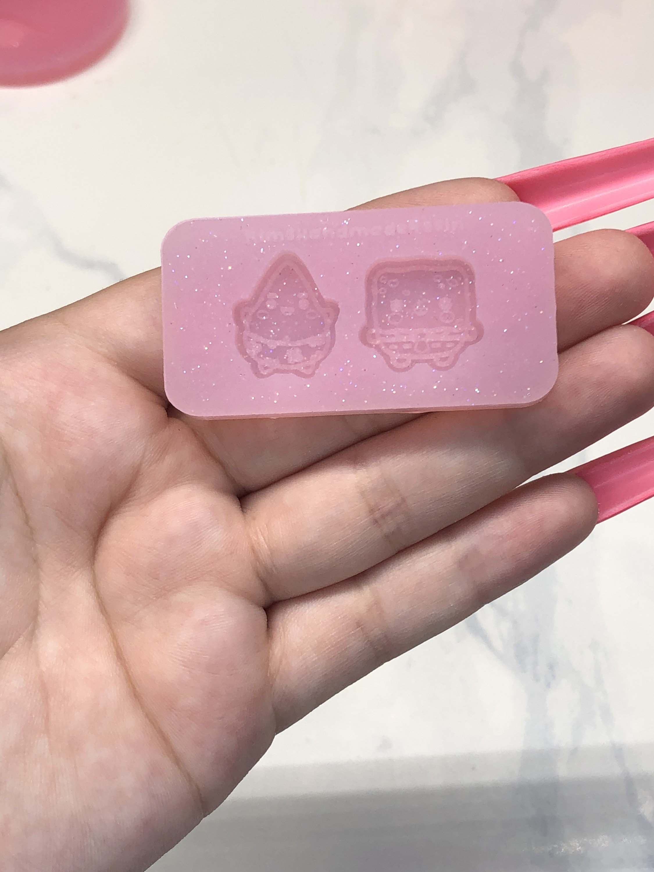 Spongebob and Patrick Earring Studs Mold kawaii Earrings Mold resin ...
