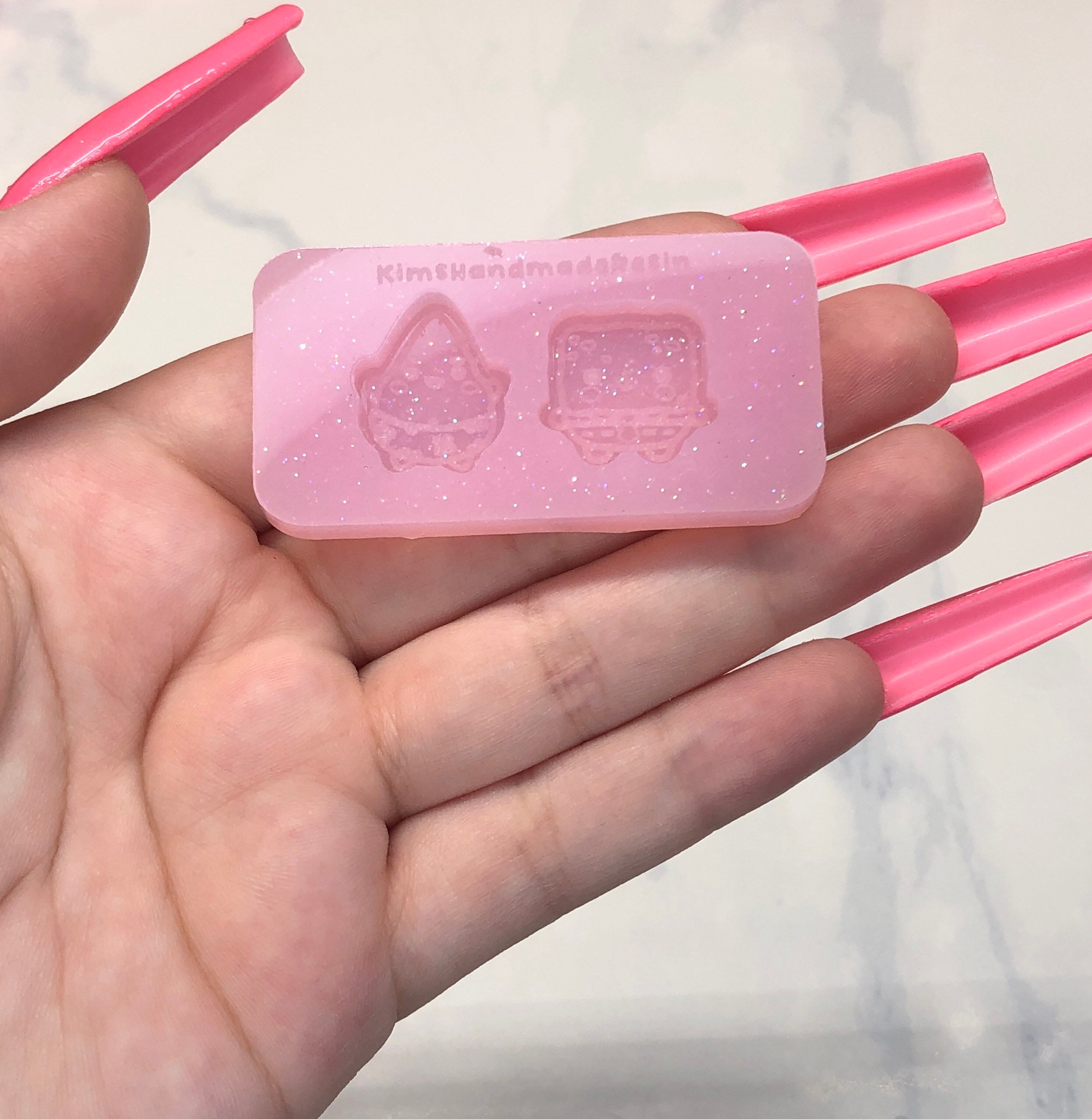 Spongebob and Patrick Earring Studs Mold kawaii Earrings Mold resin ...