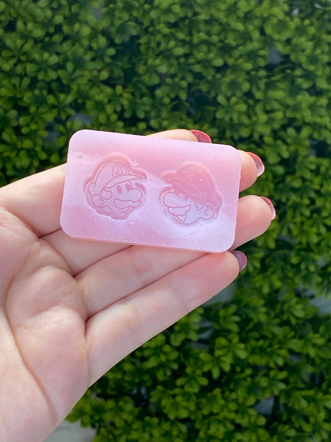 Mario Bros Mario and Luigi Studs Earrings Mold *handmade Mold* *resin ...