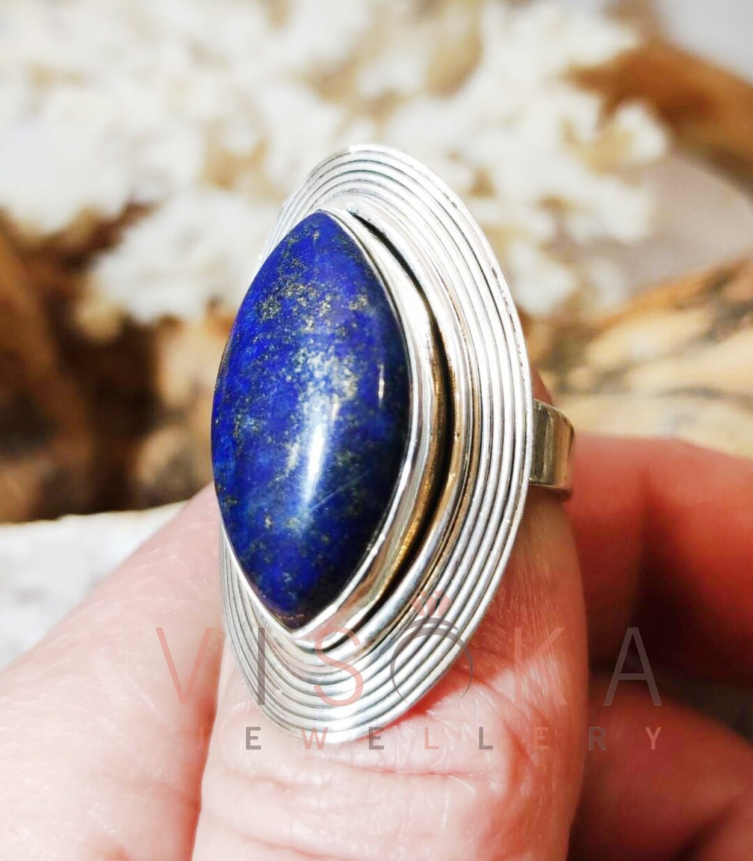 Lapis Designer Ring Stunning Engagement Ring for Wife, Bulk Wholesale ...
