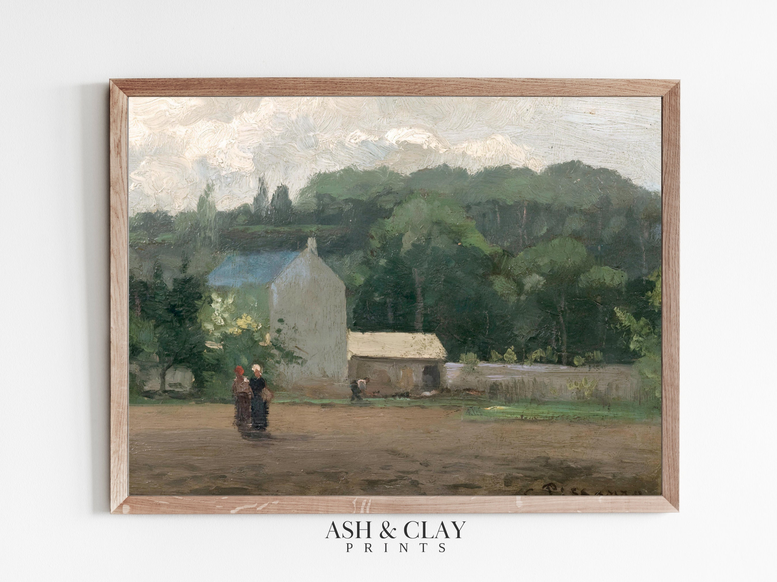 Vintage French Country Farm Painting Antique Farm Art - Etsy