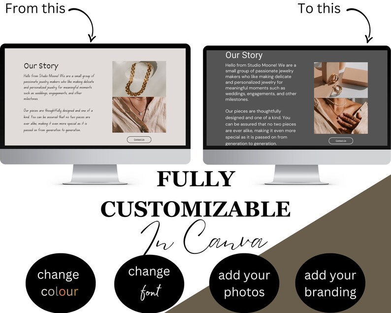 Retail Canva Website Template, Canva Website, Business Website, Canva ...