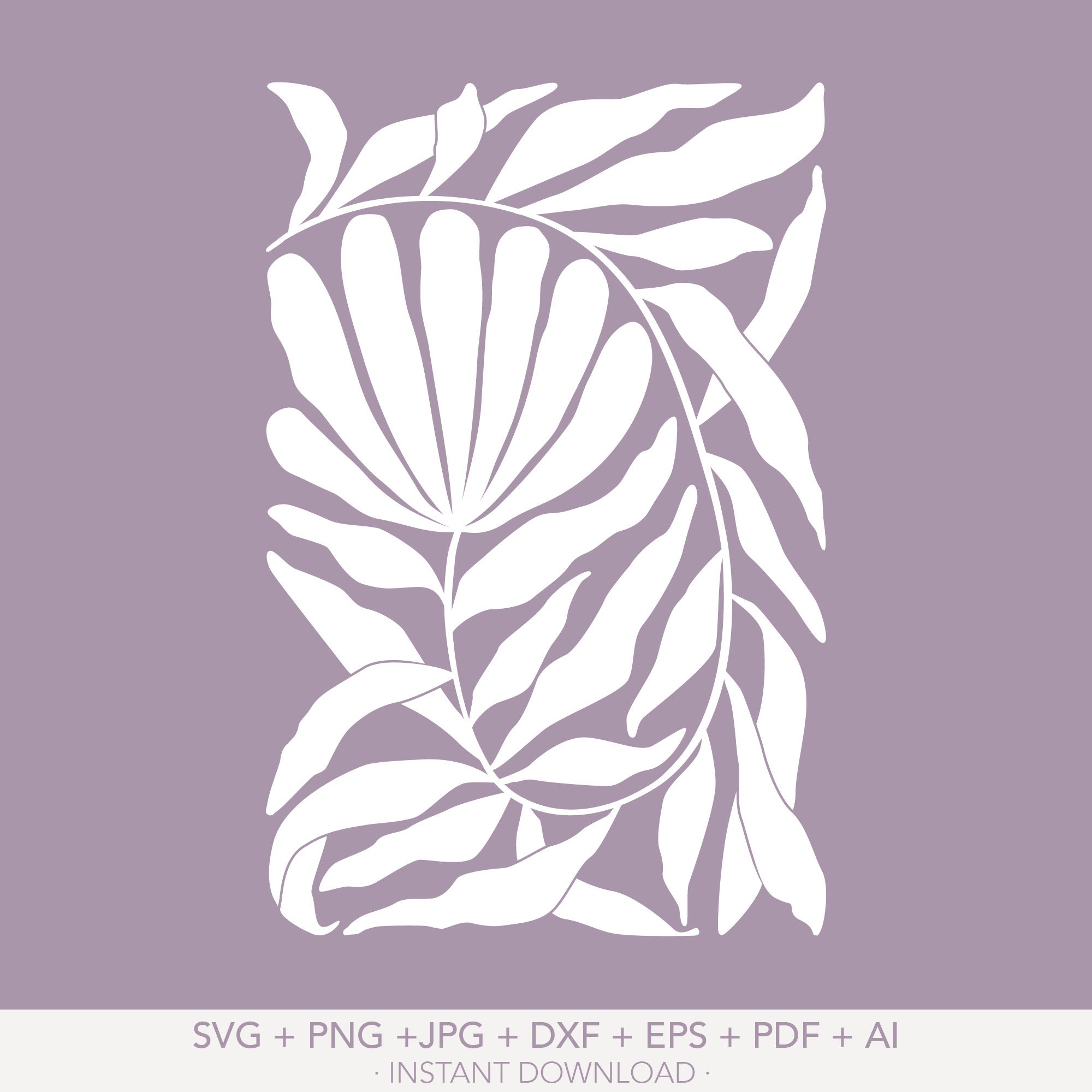 Abstract Flower SVG + Png + Jpg + Dfx + Eps + Ai - Instant Digital ...