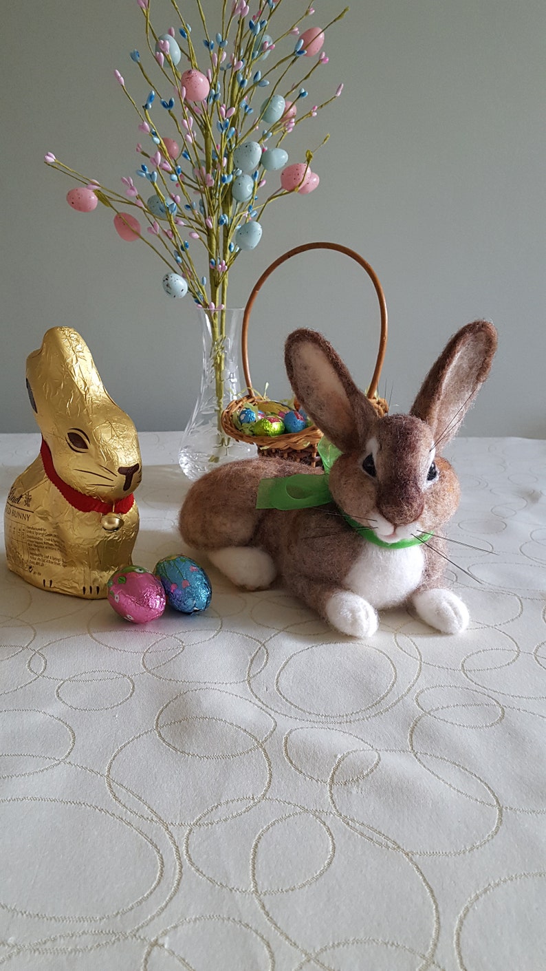 Needle Felted Cute Brown Rabbit Called Clover - Etsy