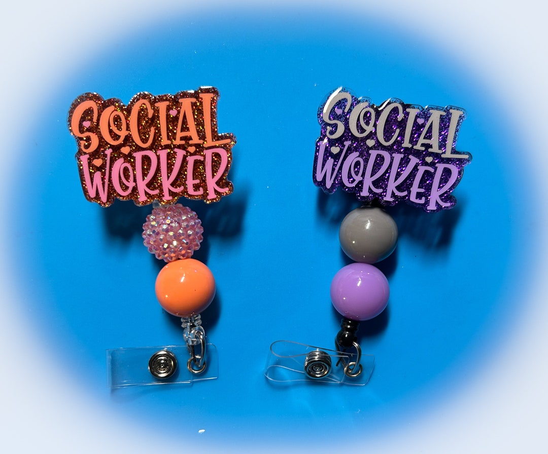 Social Worker Badge Reels - Etsy