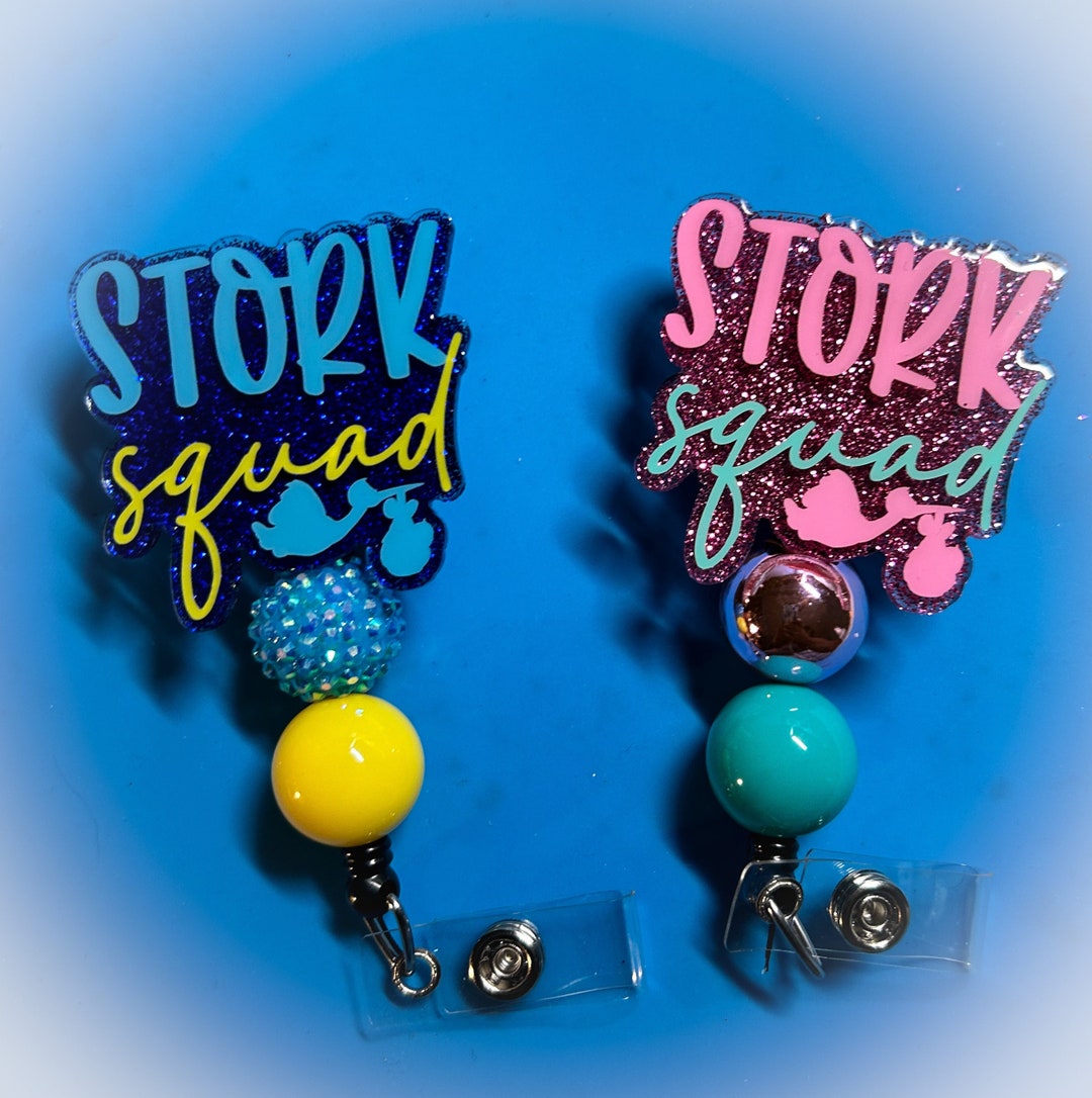 Stork Squad Labor and Delivery Badge Reels - Etsy