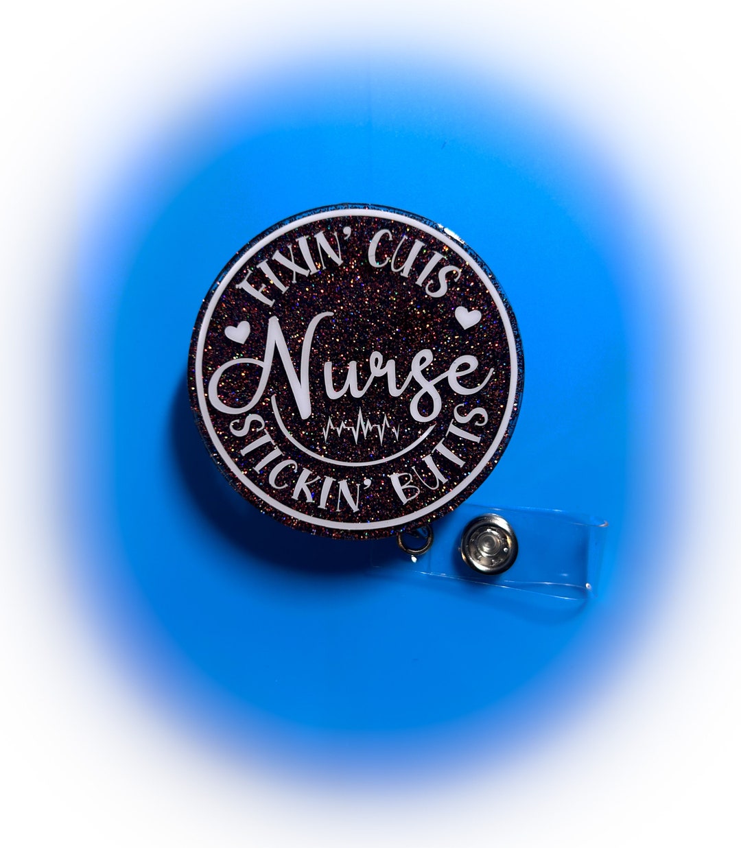 Nurse - Fixin Cuts Stickin Butts Badge Reel - Etsy