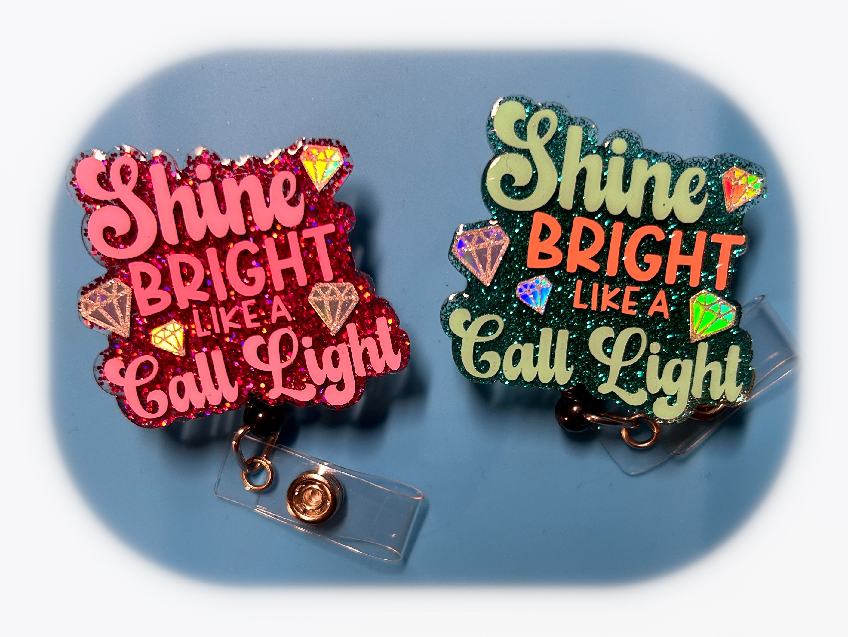 Shine Bright Like A Call Light Badge Reel - Etsy