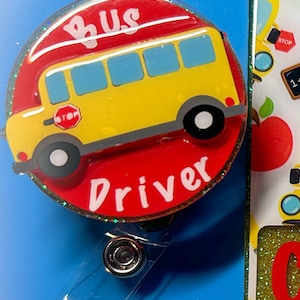 School Bus Driver Badge Reel and Badge Buddy - Etsy