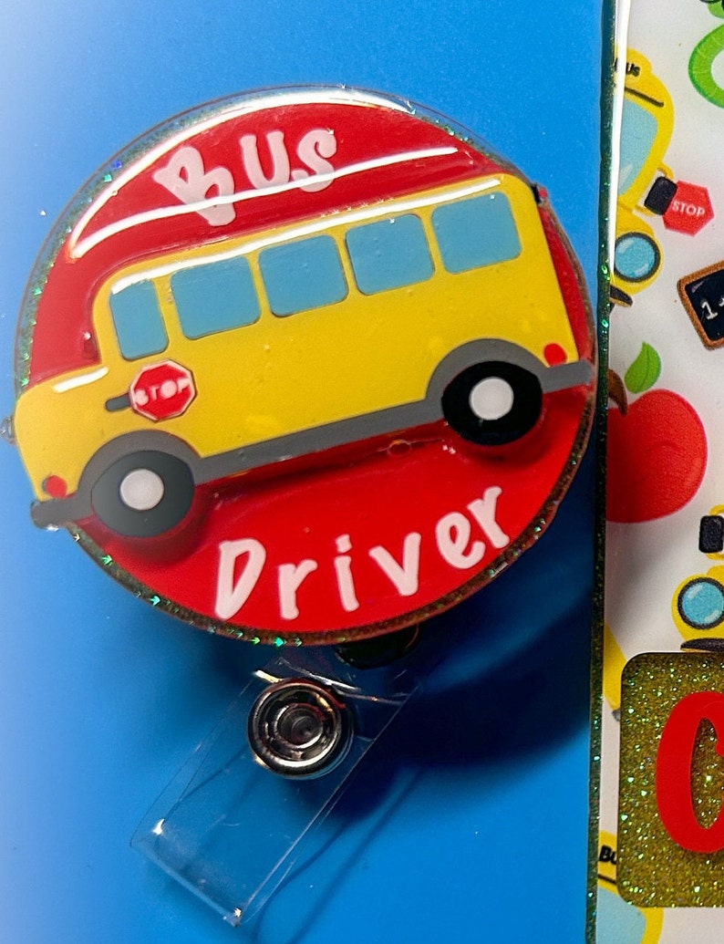 School Bus Driver Badge Reel and Badge Buddy - Etsy