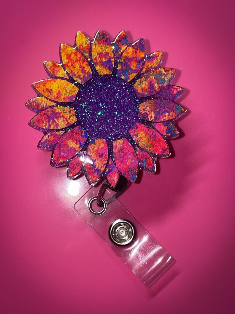 Pretty Sunflower Badge Reel - Etsy