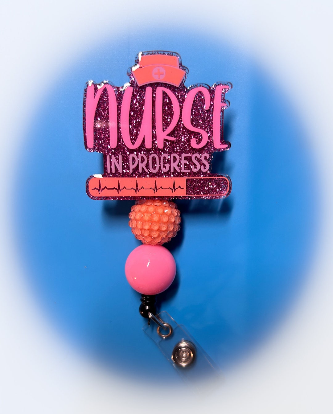 Nurse in Progress Badge Reel - Etsy
