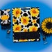 Sunflower Cow Print Badge Reel/badge Buddy Set - Etsy