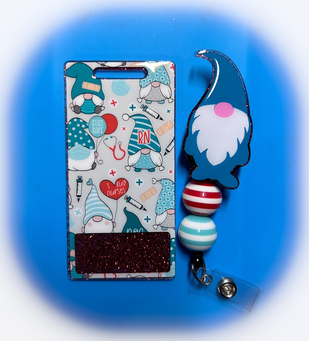 Nurse Gnome Badge Reel and Badge Buddy Set - Etsy
