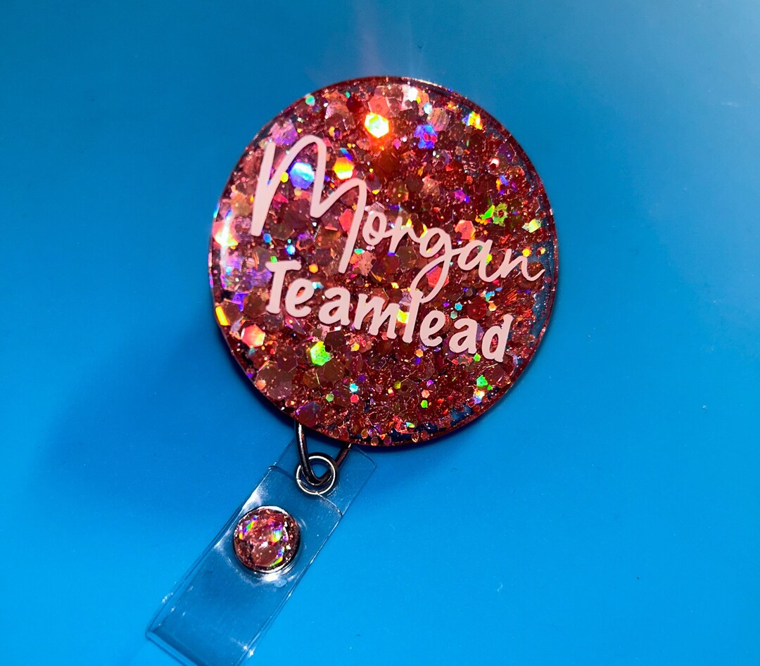 Personalized Circle Badge Reel - Etsy