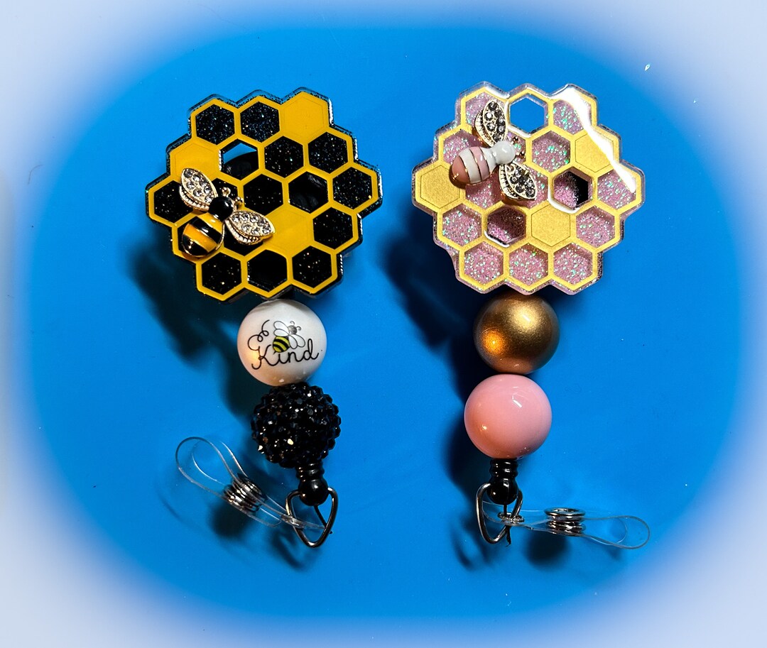 Honeycomb Bee Badge Reels - Etsy
