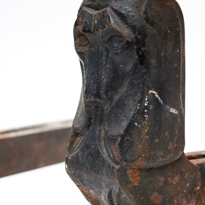 Antique Pair Dog Fireplace Andiron "fire Dogs" - Etsy