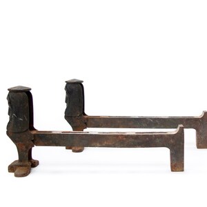 Antique Pair Dog Fireplace Andiron "fire Dogs" - Etsy