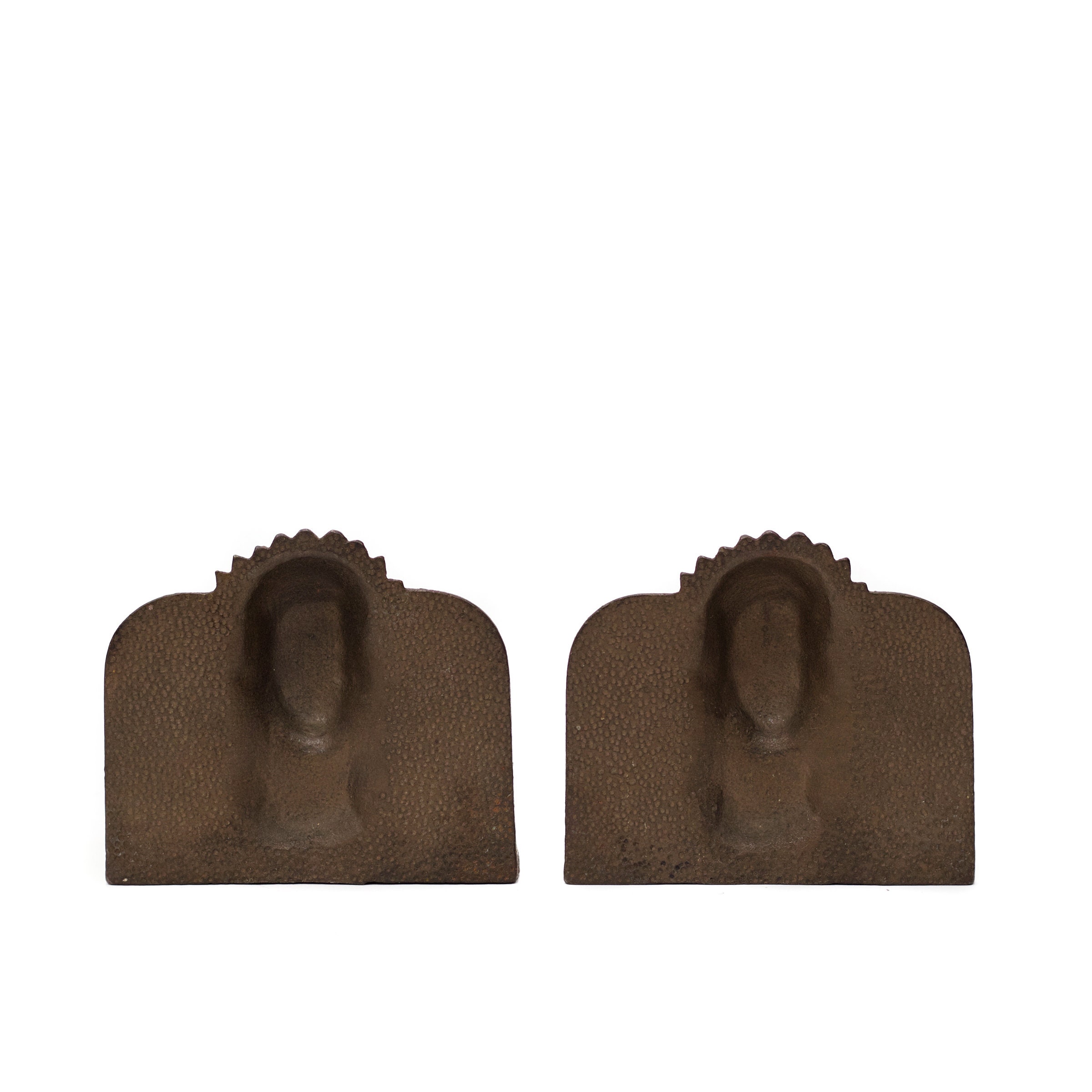 Cast Iron Indian Chief Bookends - Etsy