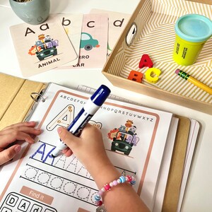 Bilingual Multi-sensory Letter Tracing Mat, Spanish Letter Playdough ...