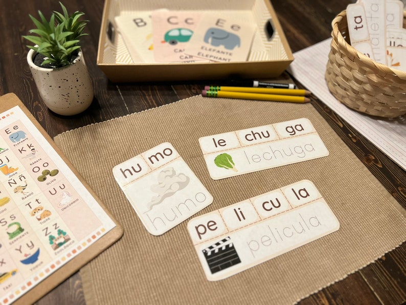 Palabras Con Silabas A E I O U, Spanish Syllables, Bilingual Resources ...