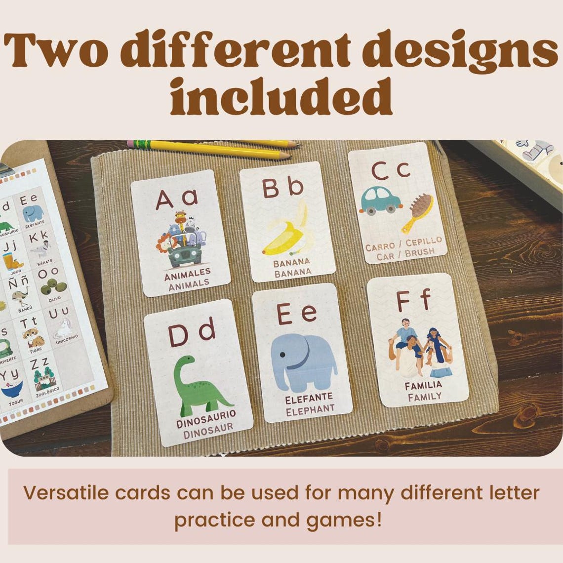 Spanish Alphabet Poster, Spanish and English Cognate Words, Bilingual ...