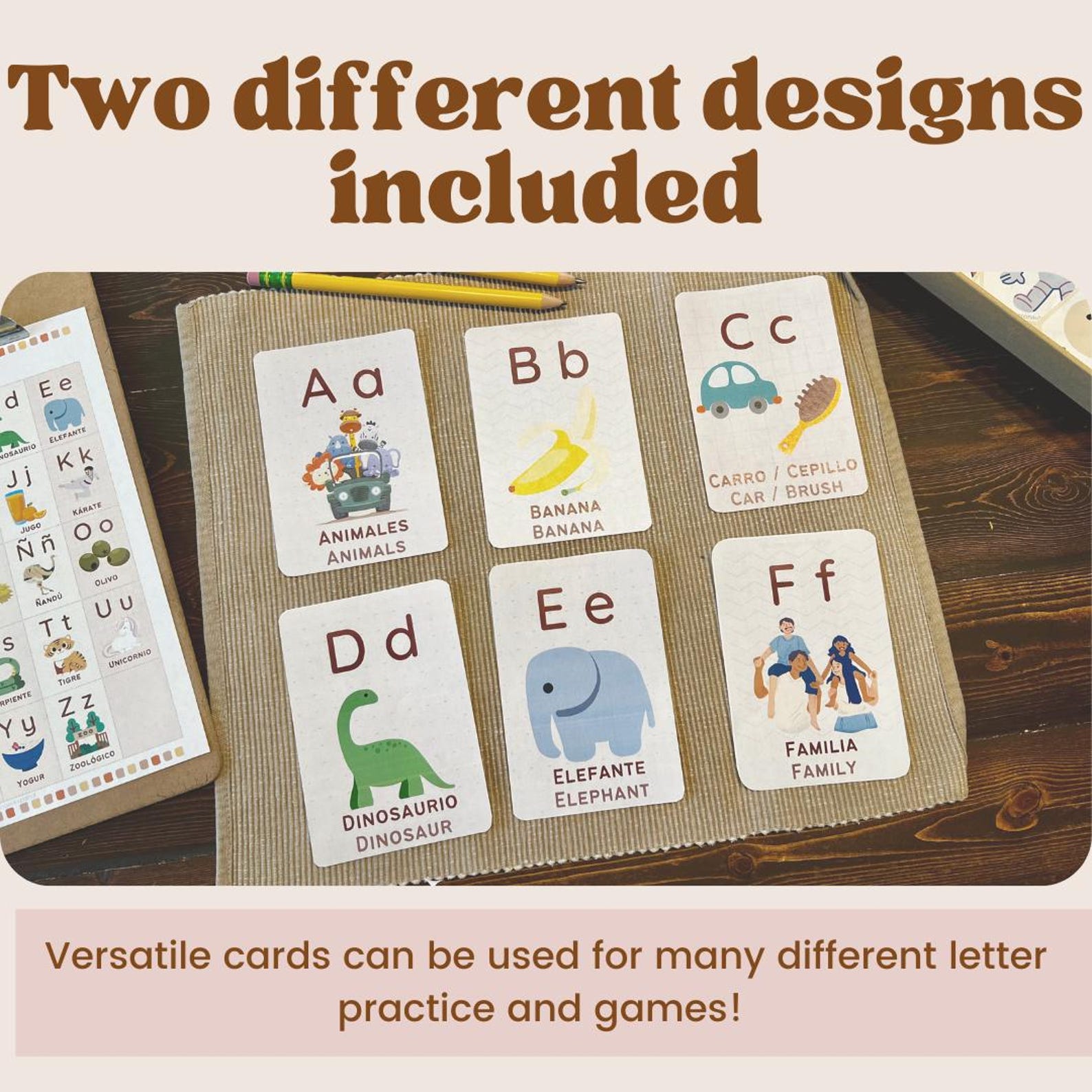 Spanish Alphabet Poster, Spanish and English Cognate Words, Bilingual ...