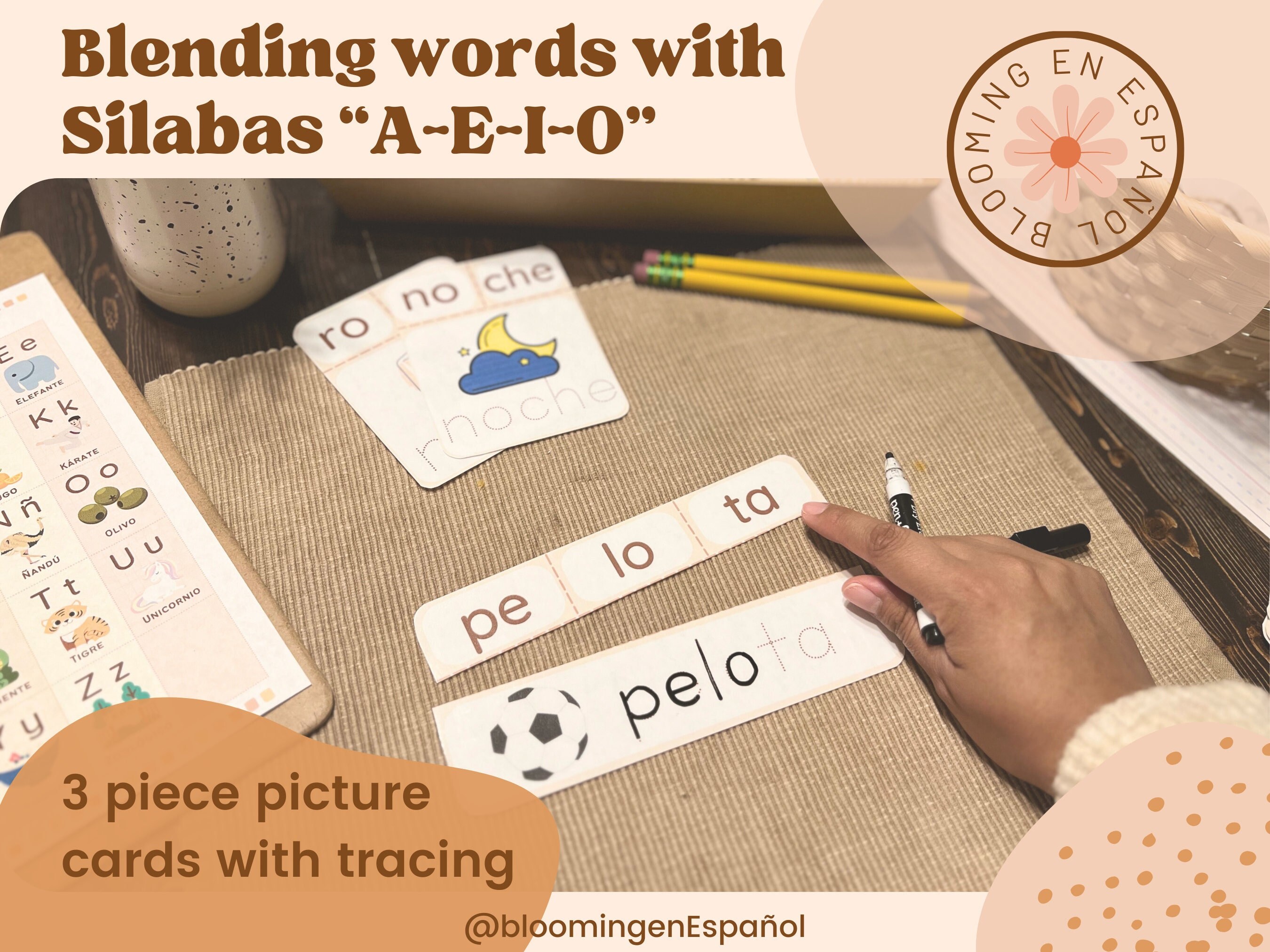 Palabras con silabas A E I O, Sílabas en español, Recursos bilingües ...