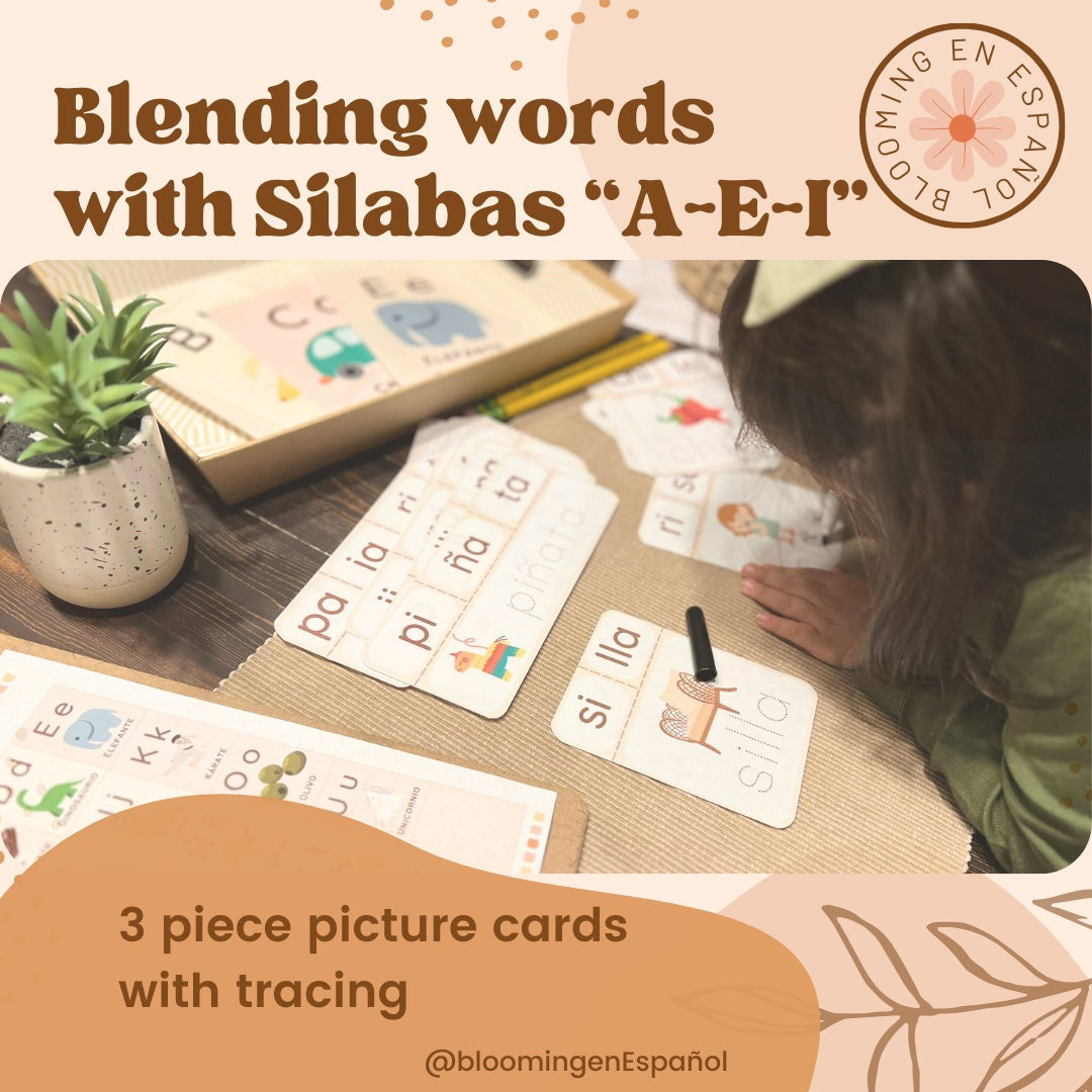 Palabras con Silabas A E I, Sílabas en español, Recursos bilingües ...