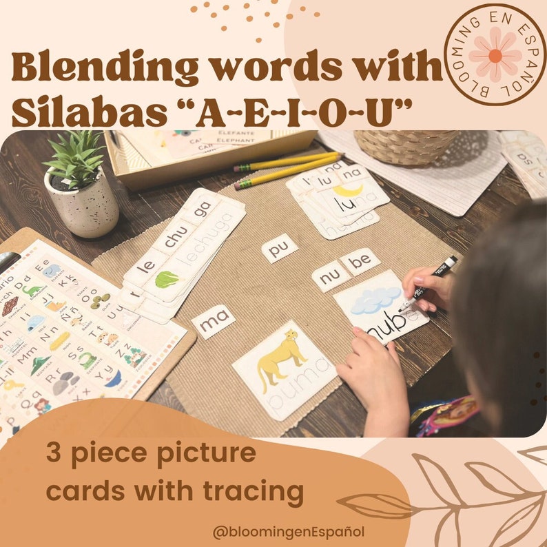 Palabras Con Silabas A E I O U, Spanish Syllables, Bilingual Resources ...