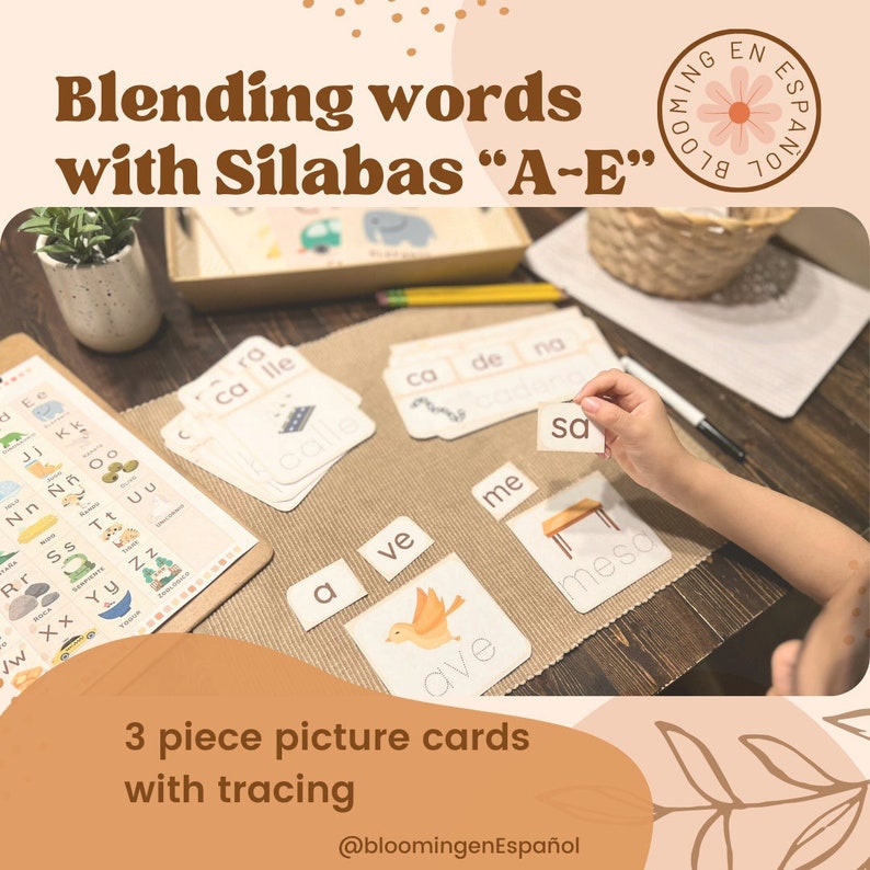Palabras Con Silabas A E, Spanish Syllables, Bilingual Resources ...