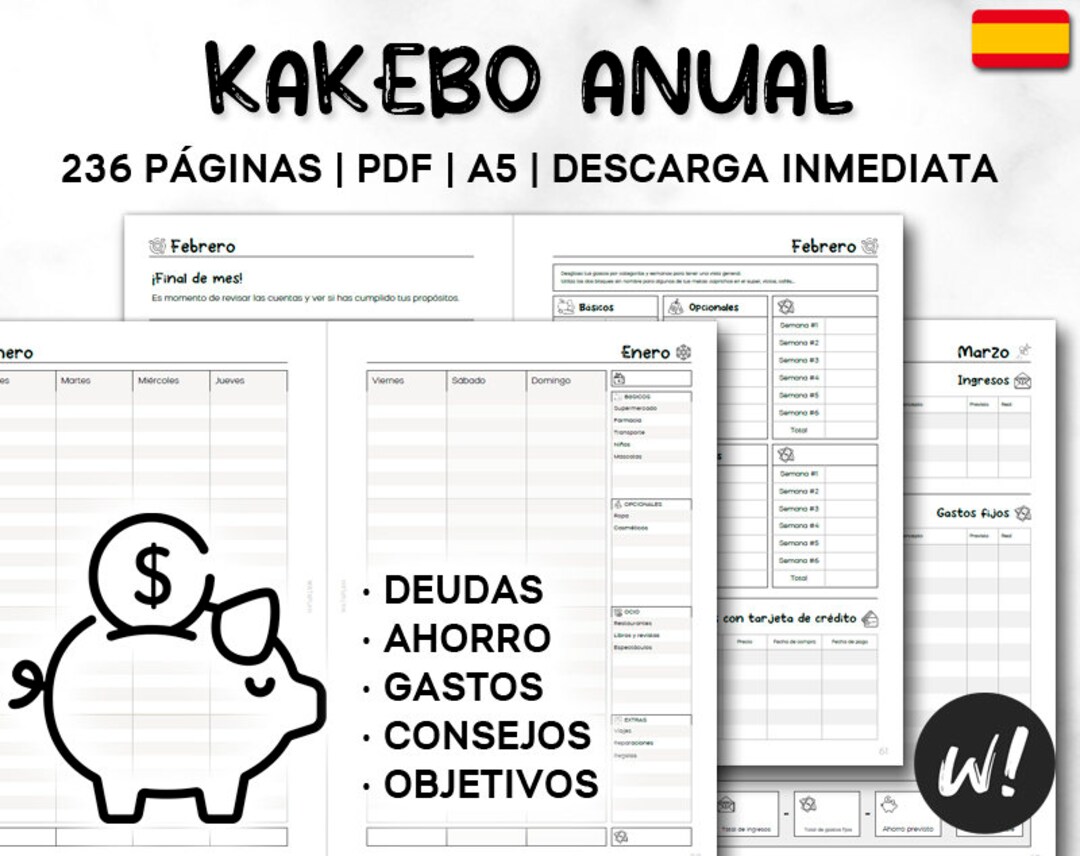 Annual KAKEBO 236 Pages Financial Plan Economic Newspaper PDF A5 ...