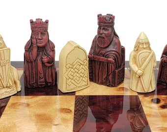 Isle of Lewis Chess Set in Blue & Ivory - Etsy
