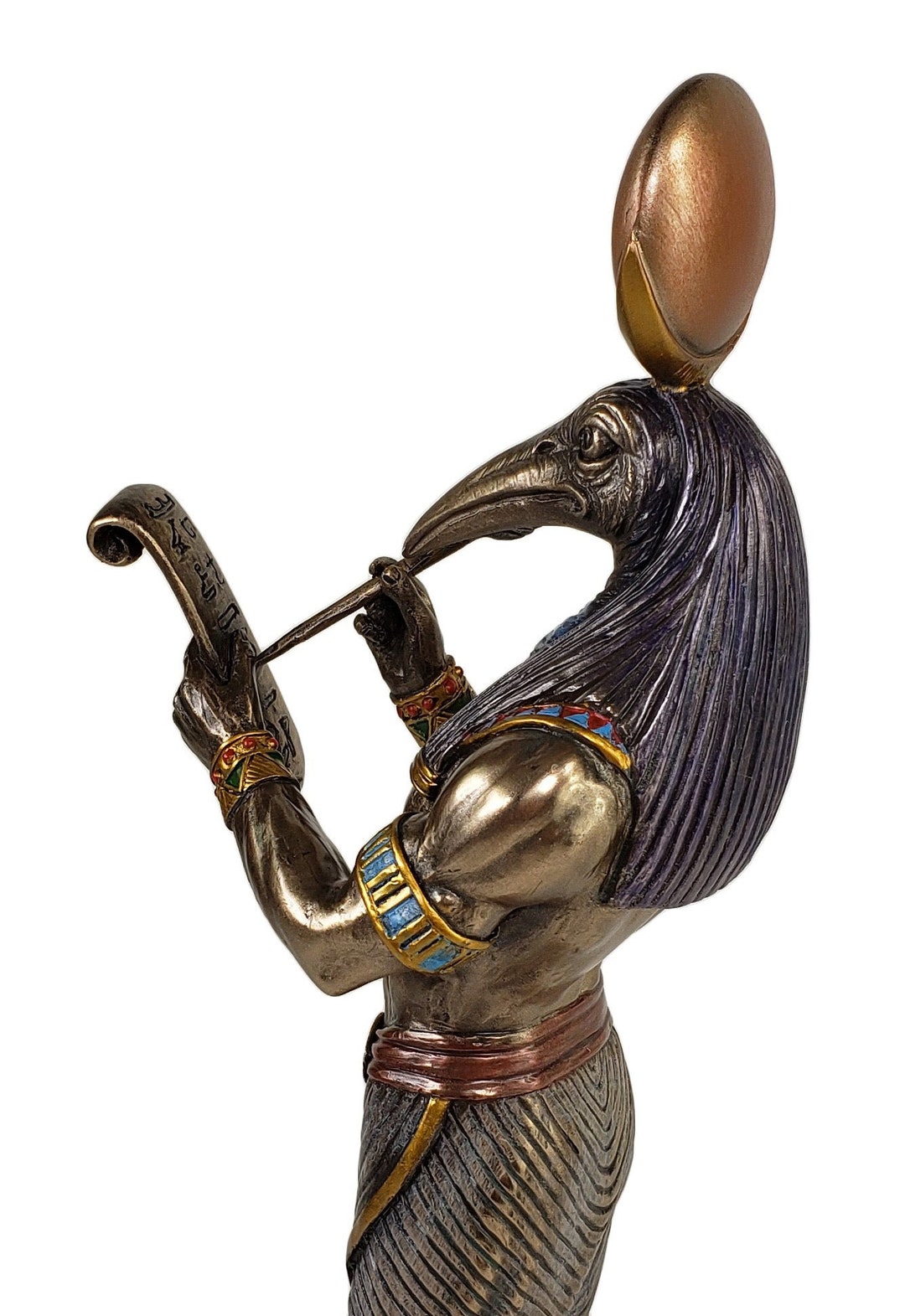 11 Thoth Egyptian Ibis Head God of Mood & Knowledge Writing Statue ...