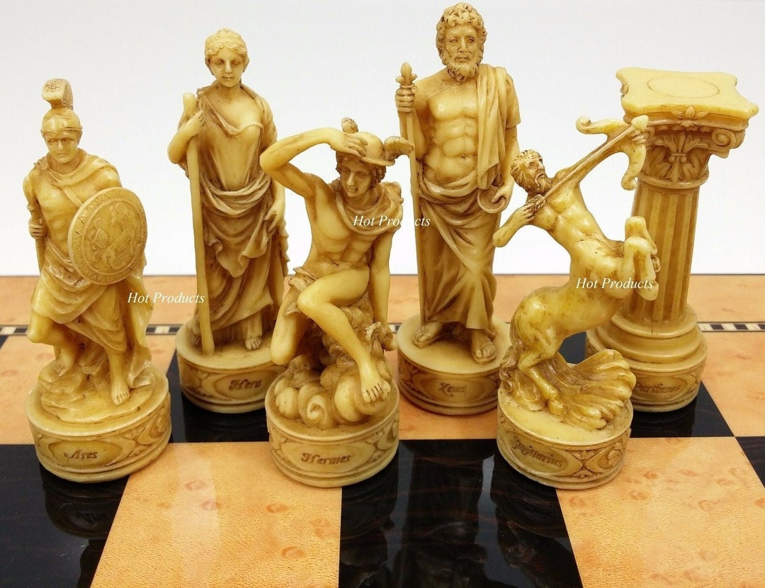Greek Mythology Gods Chess Men Pieces Set Zeus Hera and More NO BOARD ...