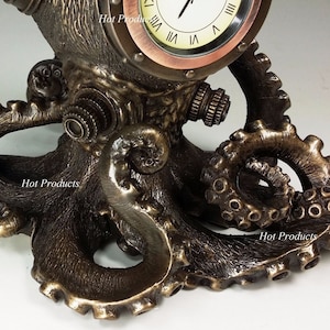 Nautical Steampunk Octopus Desk Clock Diving Helmet Statue - Etsy
