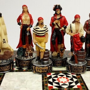Pirates Vs Royal Navy Pirate Chess Set W/ 17 Mosaic Color Board - Etsy
