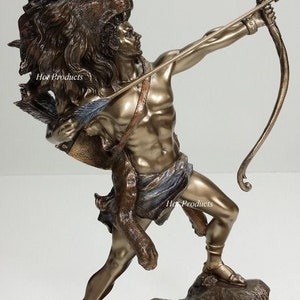 Hercules W Bow & Nemean Lion Skin Greek Mythology Statue - Etsy